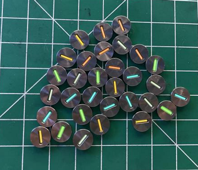 low light identification Titanium coin insert. – NeonTac